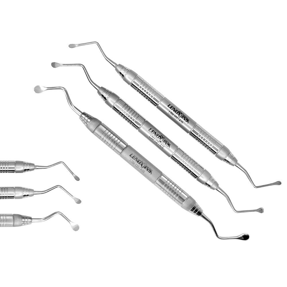 Lucas Bone Curettes Set of 3 Serrated - lenoxinstruments.com